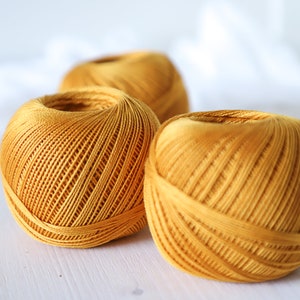Honey Gold Crochet Thread, Snehurka, Czech Made, Cotton Thread, Doily ...