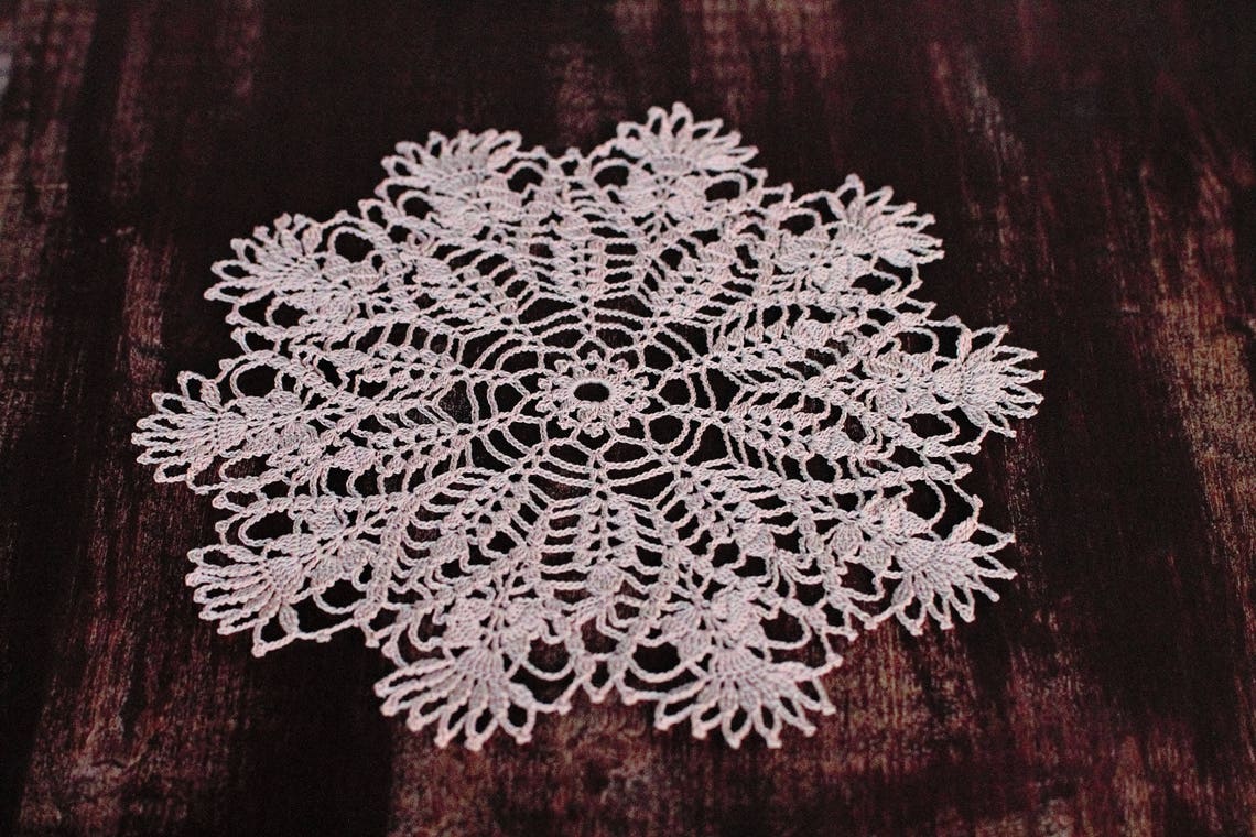 Small Gray Crochet Doily 9” 24 Cm - Etsy