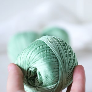 Green Crochet Thread, Snehurka, Czech Made, Cotton Thread, Doily Thread ...