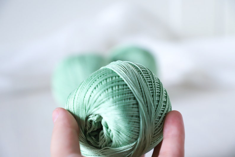 Green Crochet Thread Snehurka Czech Made Cotton Thread - Etsy