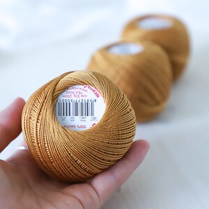 Brown Crochet Thread, Snehurka, Czech Made, Cotton Thread, Doily Thread ...