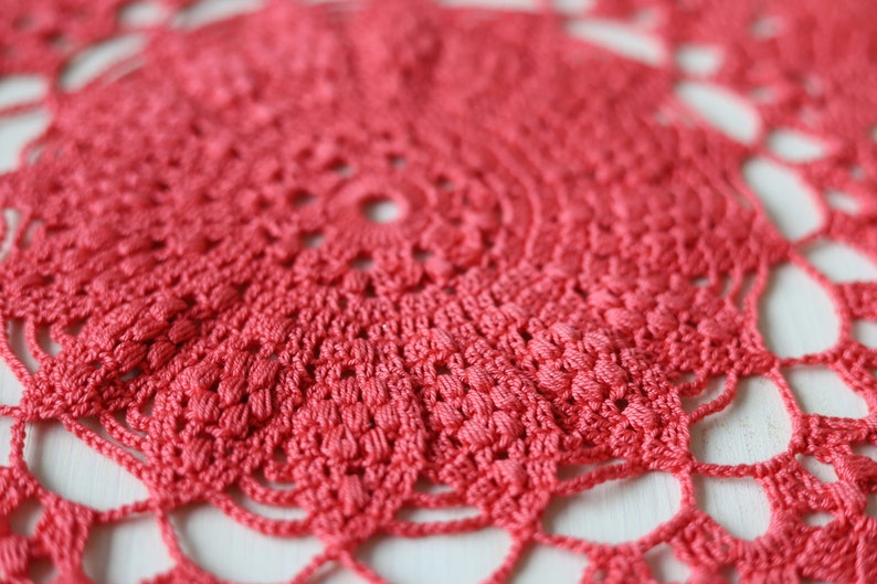 Nice Pink Doily 36 Cm Hygge Home Textured Doily Mini | Etsy