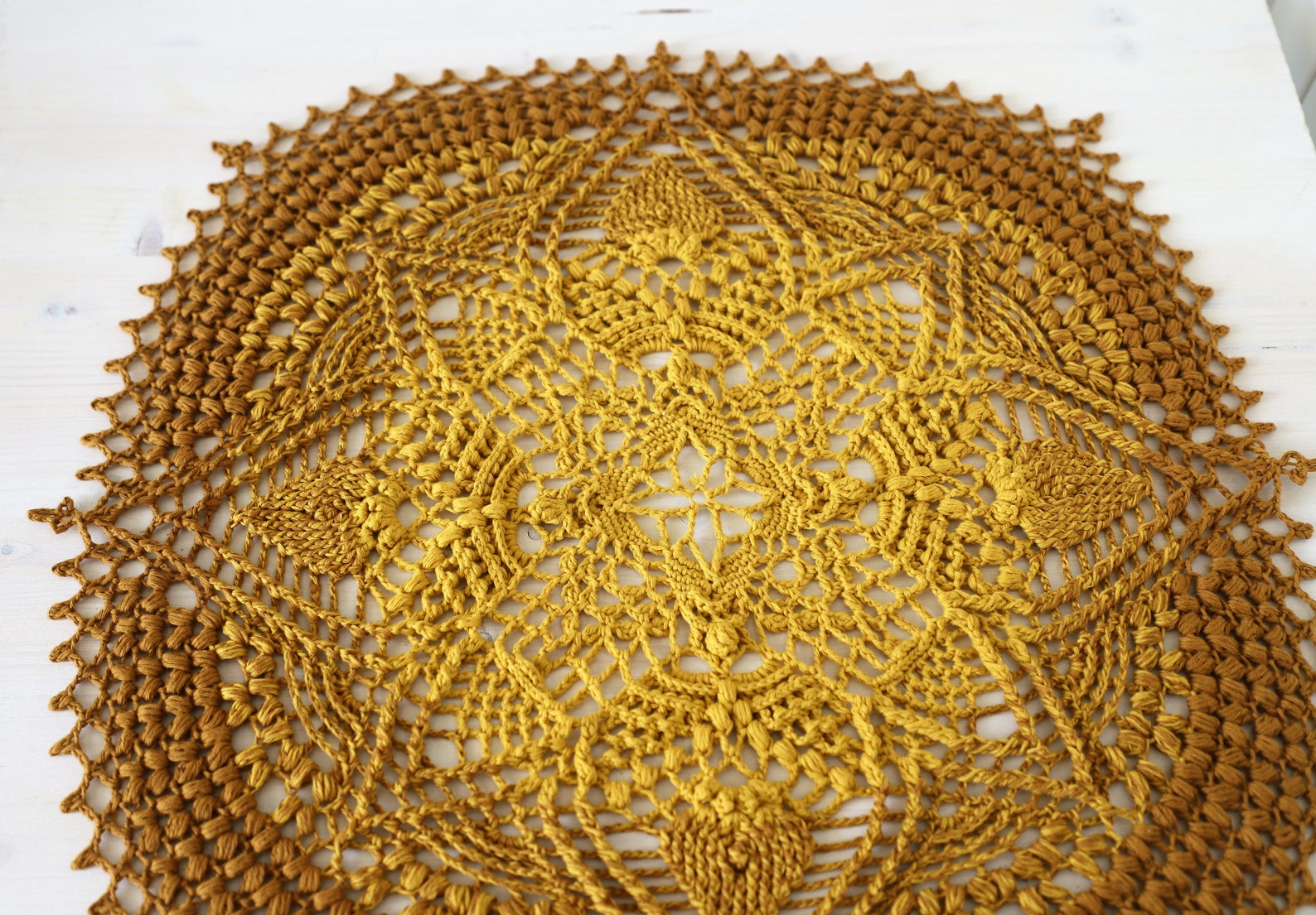 Betty doily square textured doily designed by Olga Shalaeva | Etsy