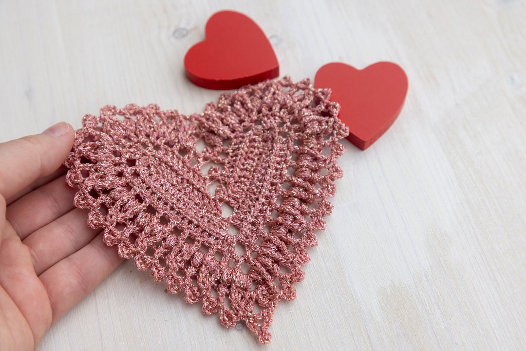 Crochet Heart, 5x5 In - Etsy