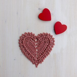 Crochet Heart, 5x5 In - Etsy
