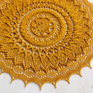 Gold Crochet Doily Edith, Designed by Grace Fearon, 36 Cm, Textured ...