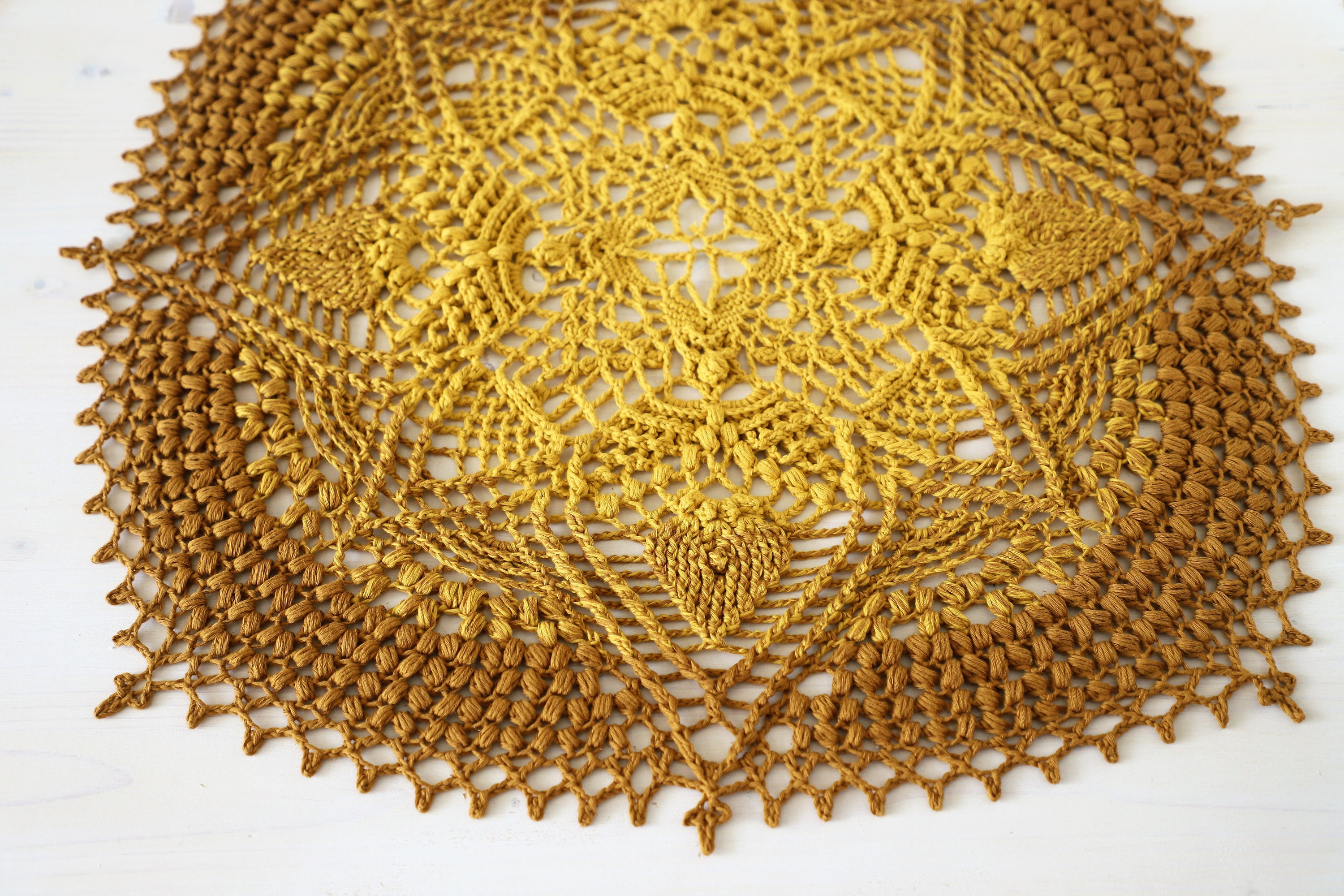 Betty doily square textured doily designed by Olga Shalaeva | Etsy
