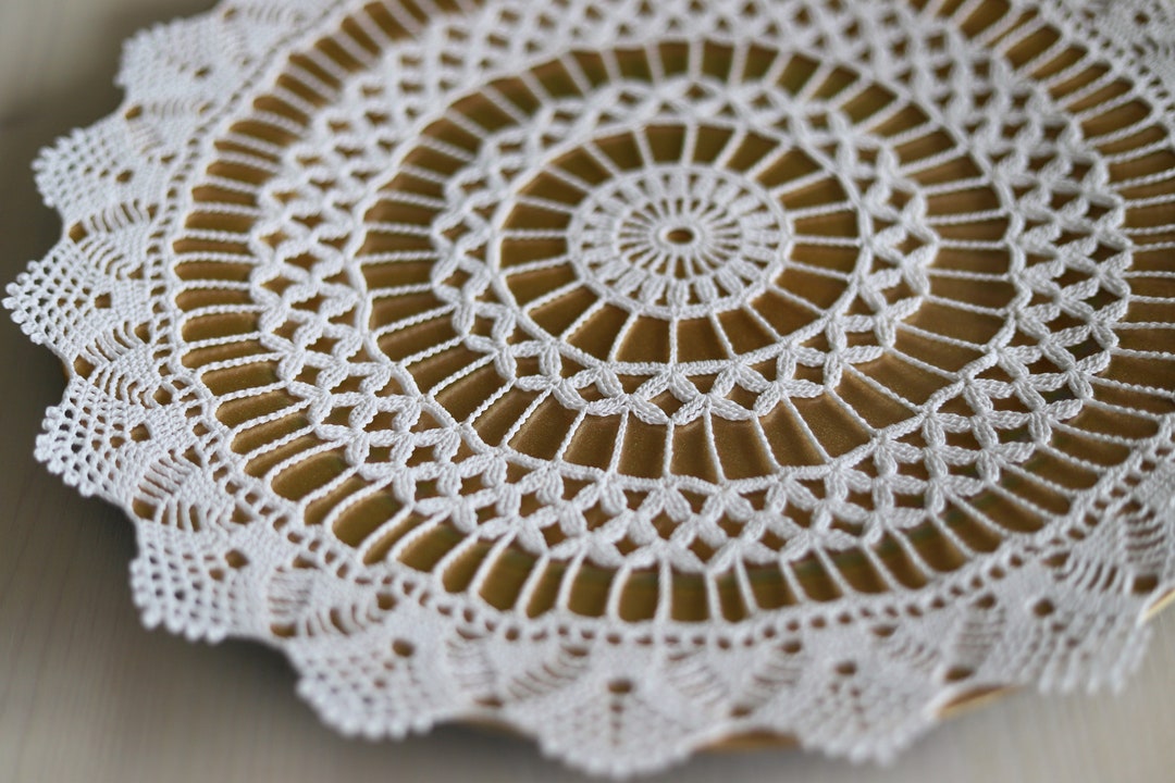 Large White Doily Tablecloth 13” 34 Cm - Vintage Lace Style - Etsy
