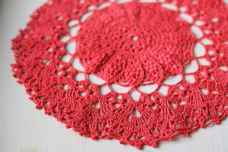 Nice Pink Doily 36 Cm Hygge Home Textured Doily Mini - Etsy