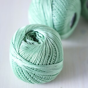 Green Crochet Thread, Snehurka, Czech Made, Cotton Thread, Doily Thread ...