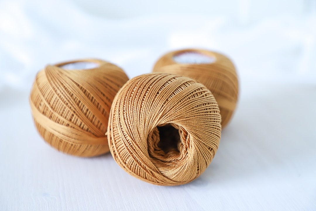 Brown Crochet Thread, Snehurka, Czech Made, Cotton Thread, Doily Thread ...