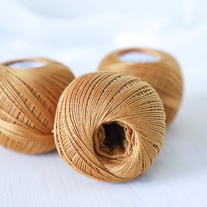 Brown Crochet Thread, Snehurka, Czech Made, Cotton Thread, Doily Thread ...