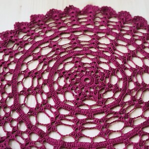 Dark Red Doilies, 2 Sizes Available, Crochet Doily, Crochet Coaster ...