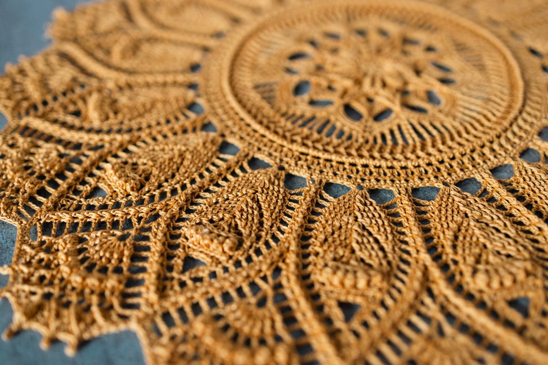 Icarus Doily, 47 Cm, Texture Doily, Crochet Doily, Crocheted Doily ...