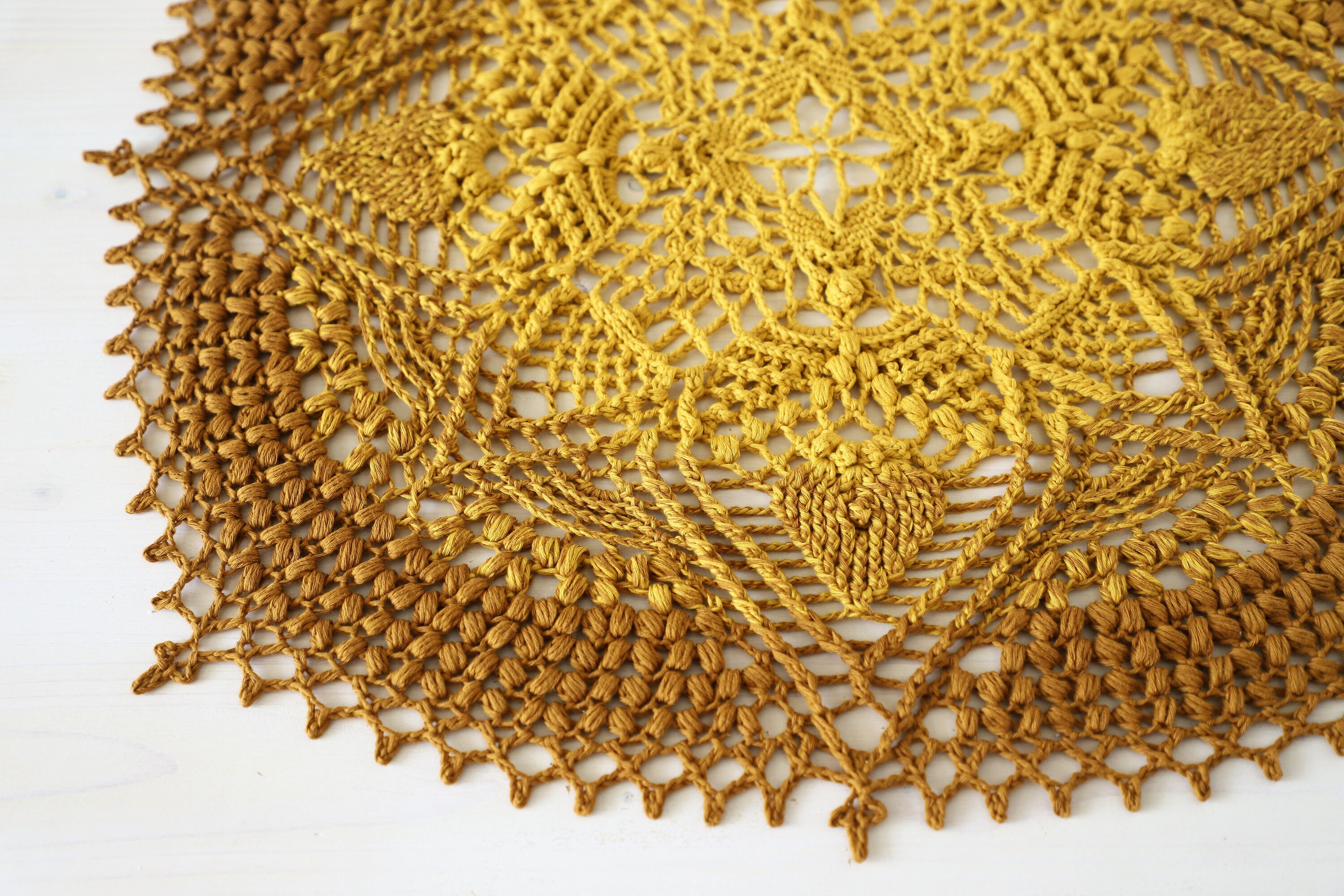 Betty doily square textured doily designed by Olga Shalaeva | Etsy