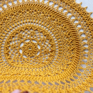 Golden Crochet Doily, 36 Cm, Alysia Doily, Designed by Patricia ...
