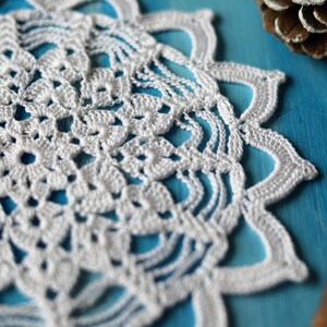 White Crochet Doily 20 Cm, Coaster Tablecloth Tablerunner Decoration ...