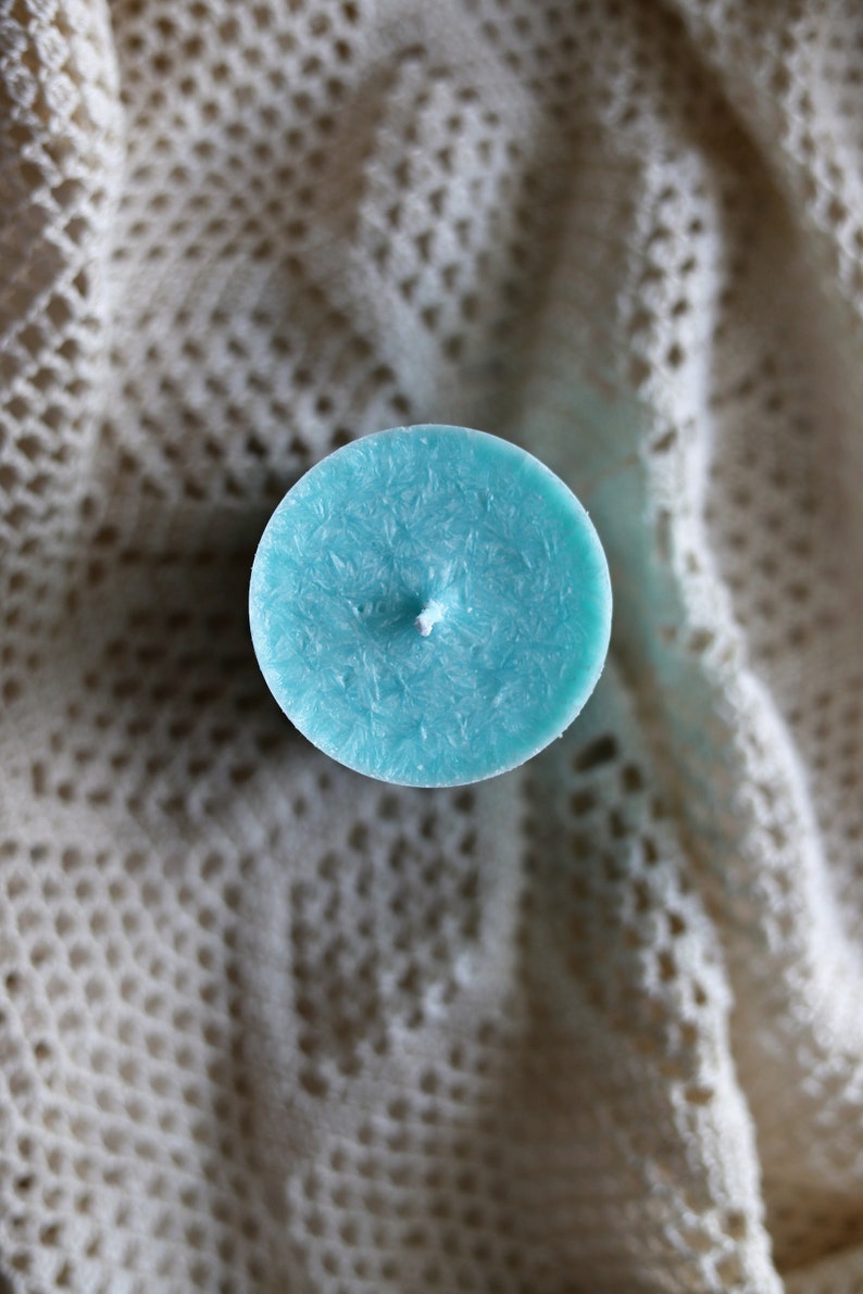 Beautiful Blue Candle With Crystallic Structure Old Time - Etsy