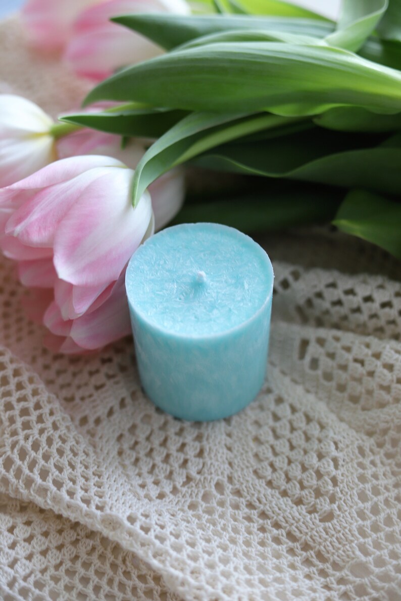 Beautiful Blue Candle With Crystallic Structure Old Time - Etsy