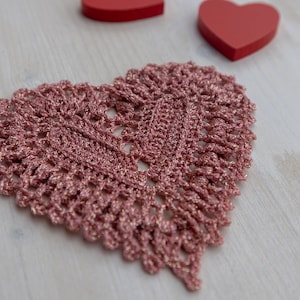 Crochet Heart, 5x5 In - Etsy