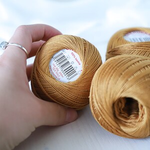 Brown Crochet Thread, Snehurka, Czech Made, Cotton Thread, Doily Thread ...