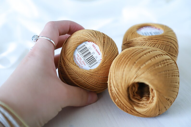 Brown Crochet Cotton Thread: Snehurka Czech Doily Yarn - Etsy