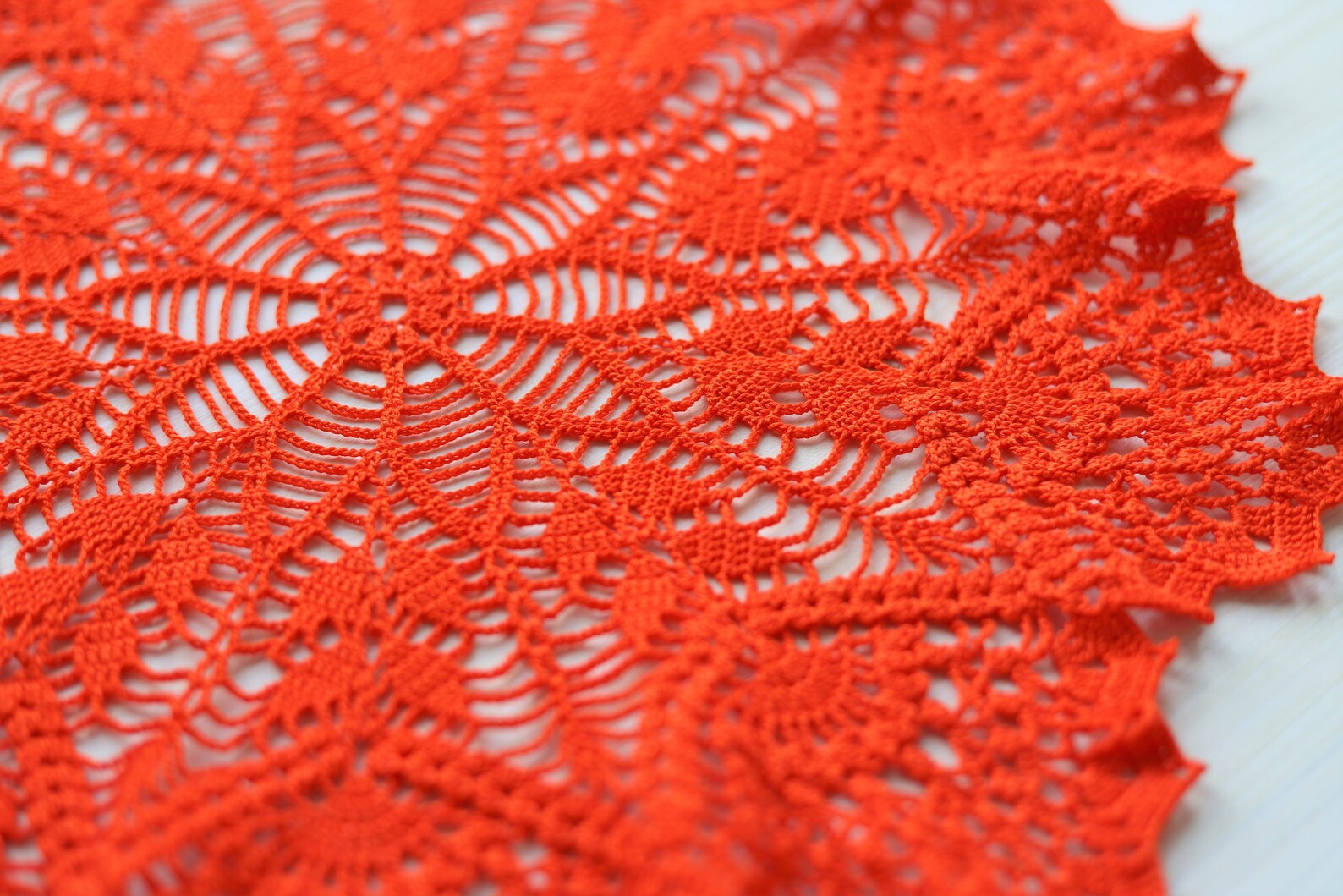 Large Orange Doily 43 Cm Free Shipping Hygge Home Decor - Etsy