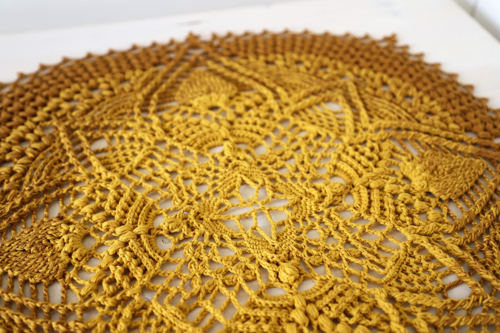 Betty doily square textured doily designed by Olga Shalaeva | Etsy