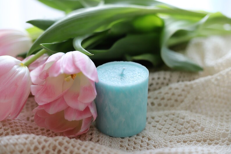 Beautiful Blue Candle With Crystallic Structure Old Time - Etsy
