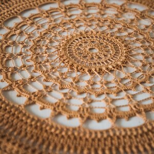 Golden Crochet Doily With Textured Elements, Felicita - Etsy