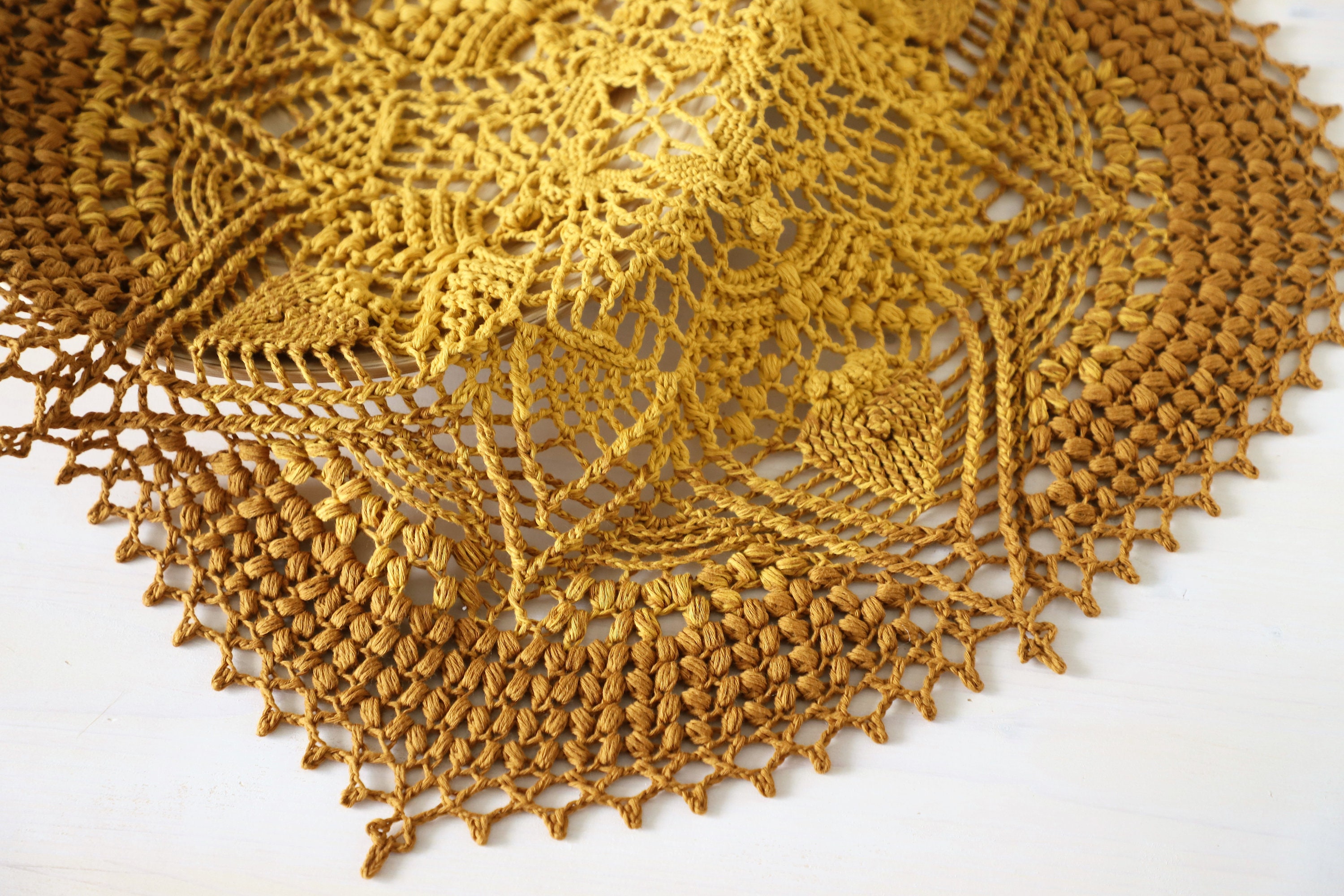 Betty doily square textured doily designed by Olga Shalaeva | Etsy