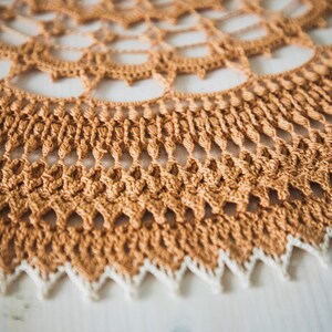 Golden Crochet Doily With Textured Elements, Felicita - Etsy