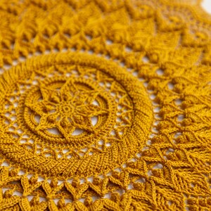 Gold Crochet Doily Edith, Designed by Grace Fearon, 36 Cm, Textured ...