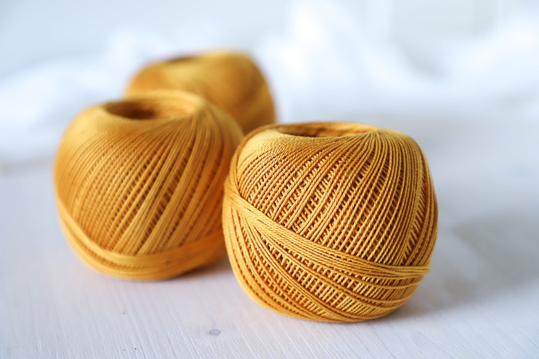 Honey Gold Crochet Thread, Snehurka, Czech Made, Cotton Thread, Doily ...