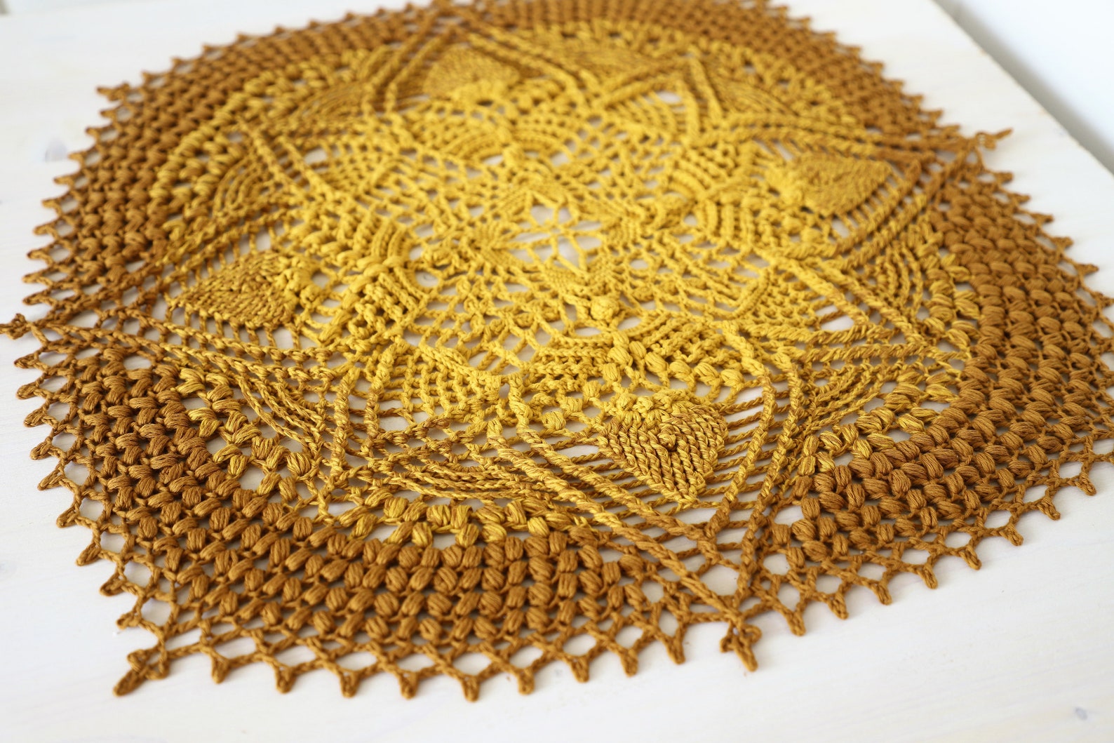 Betty doily square textured doily designed by Olga Shalaeva | Etsy