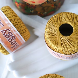 Golden Cotton, Crochet Thread, Meggy, Gold, Yarn, Doily, Doilies ...