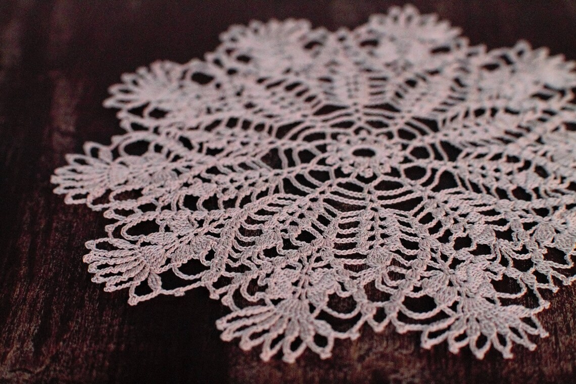 Small Gray Crochet Doily 9” 24 Cm - Etsy
