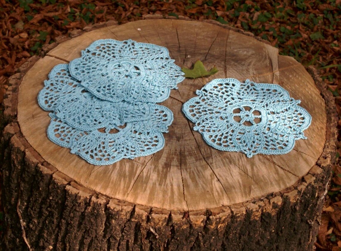 Small Crochet Doily 7 In 17 Cm | Etsy