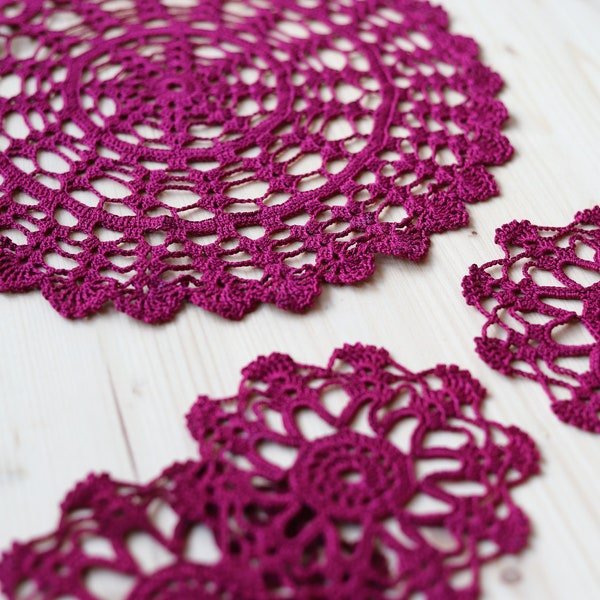 Red Doilies - Etsy