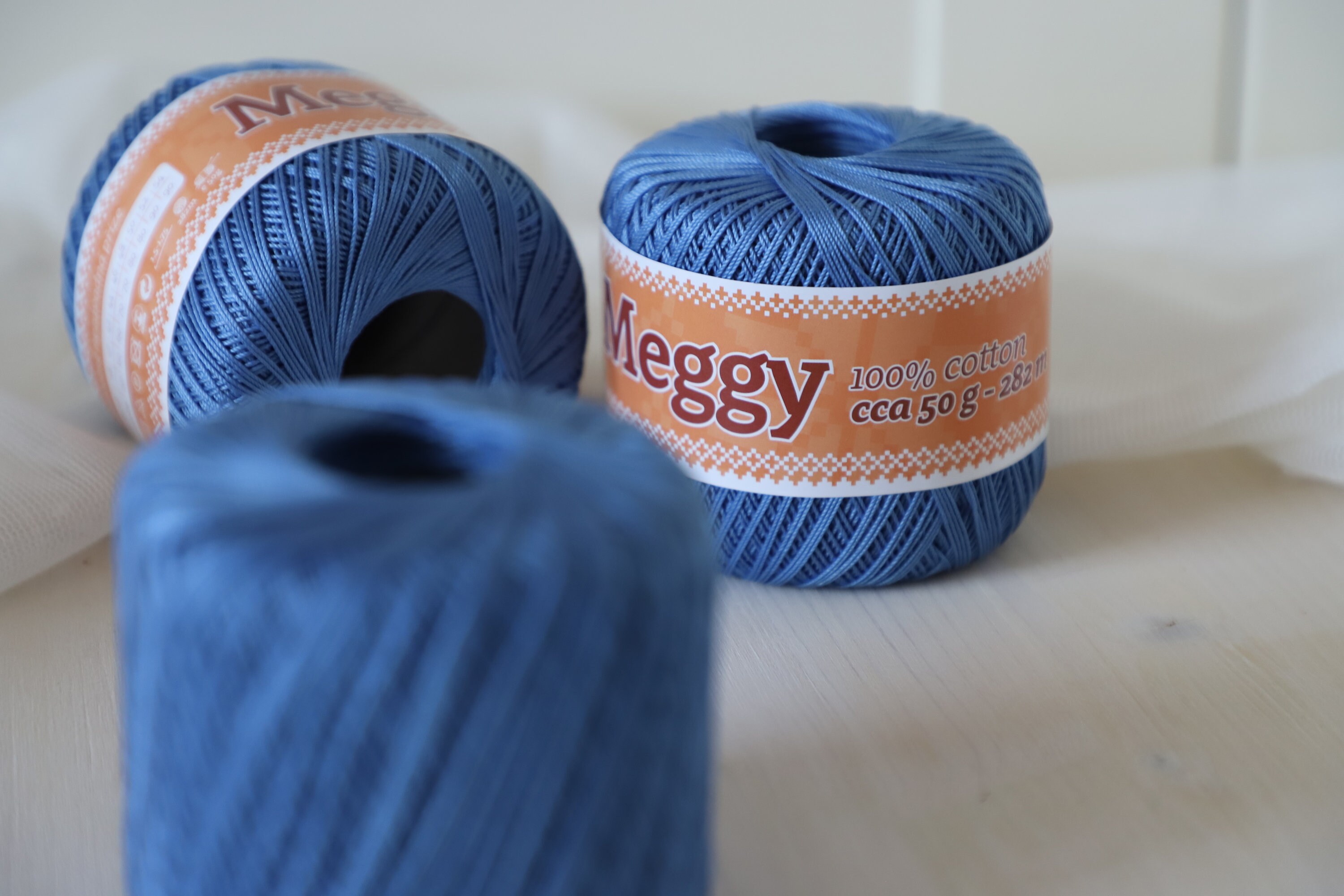 Royal blue cotton crochet thread Meggy size 10 thread czech | Etsy