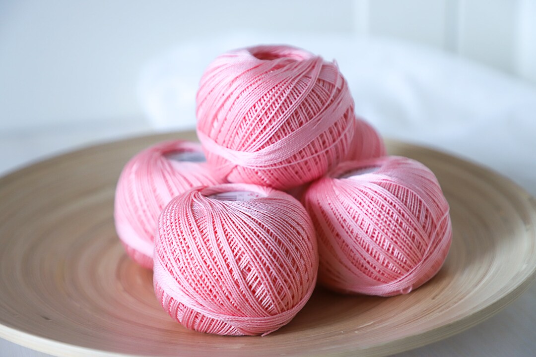 Pink Crochet Thread, Snehurka, Czech Made, Cotton Thread, Doily Thread ...