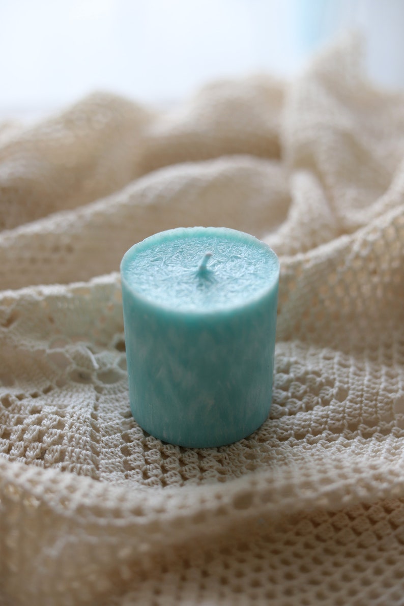 Beautiful Blue Candle With Crystallic Structure Old Time - Etsy