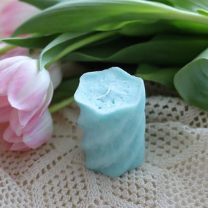 Blue Candle With Vintage Flavour, Candles, Hygge, Home Decor, Gift for ...