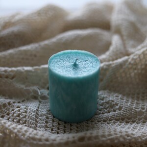 Beautiful Blue Candle With Crystallic Structure, Old Time Flavor - Etsy