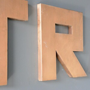 Large Copper Train Sign Circa 1960s - Etsy