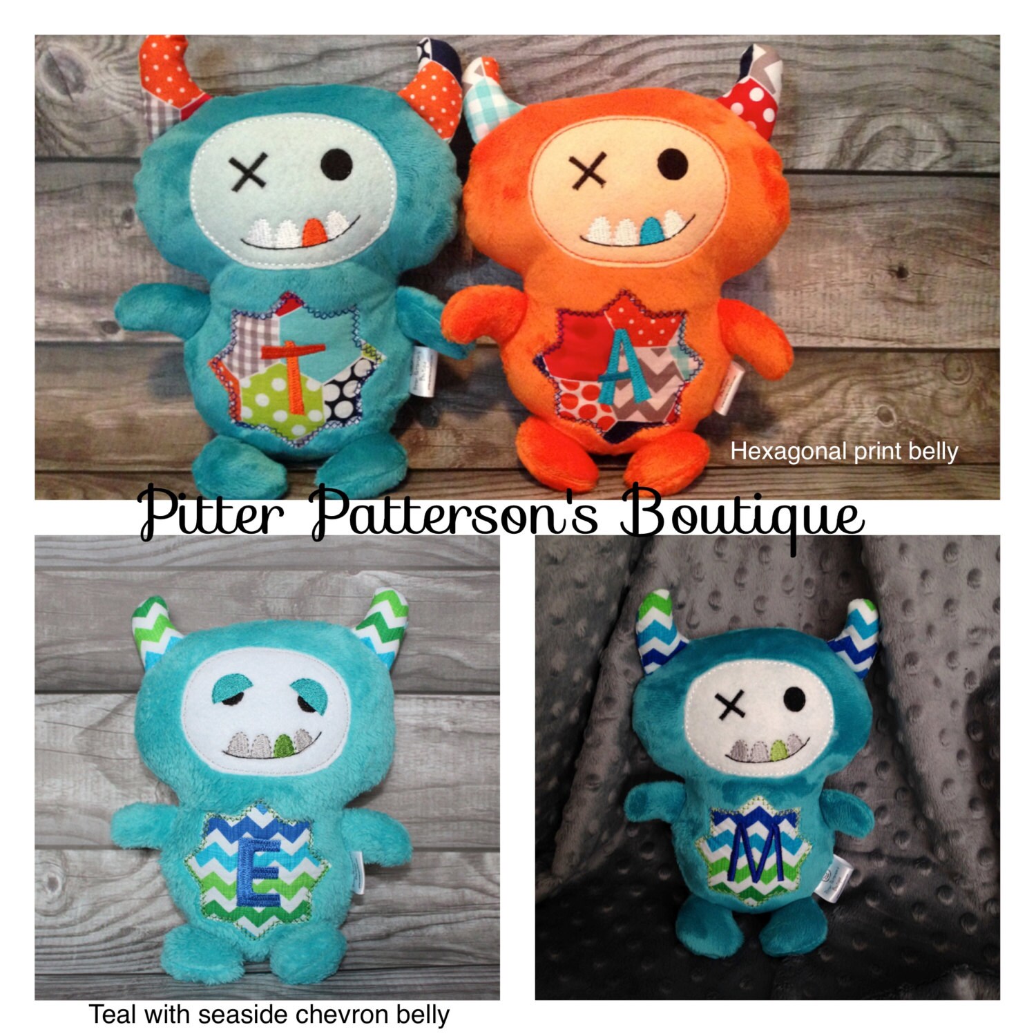 Personalized Monster Stuffed Monster Handmade Monster - Etsy