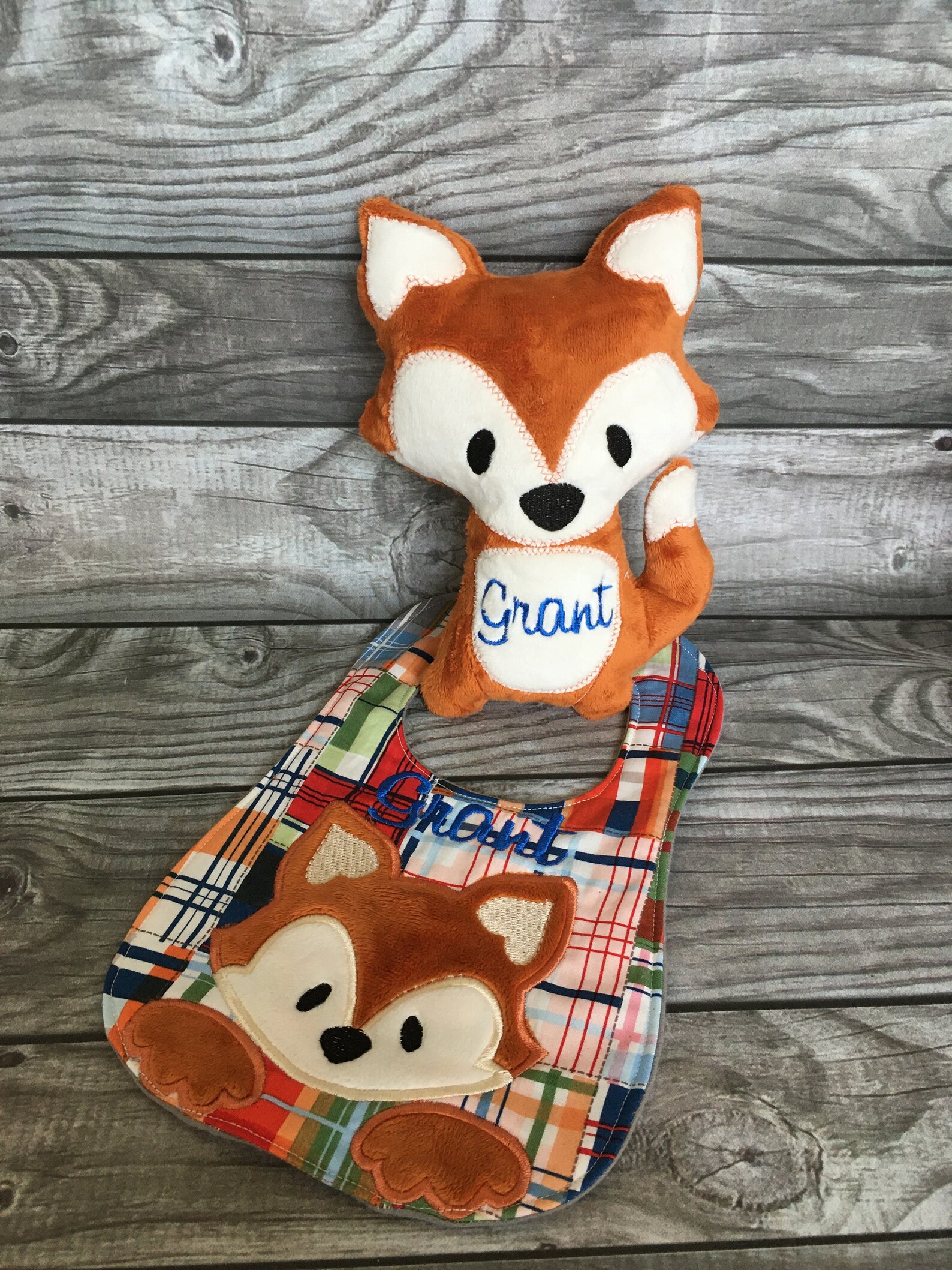 Personalized Fox Baby Bib Peeping Fox Bib Baby Bib - Etsy