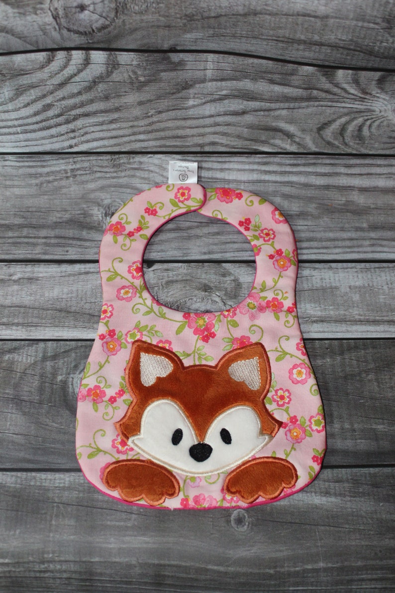 Personalized Fox Baby Bib Peeping Fox Bib Baby Bib - Etsy