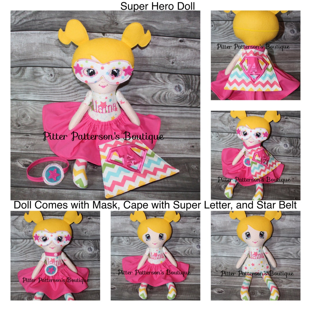 Baby Doll, Personalized Dolly,personalized Superhero Doll, Monogram ...