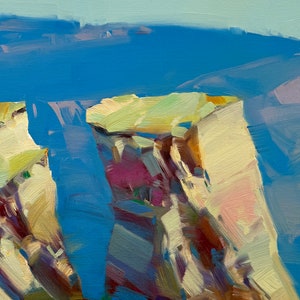 Canyon Cliffs, Original Oil Painting, Handmade Artwork, One of a Kind ...